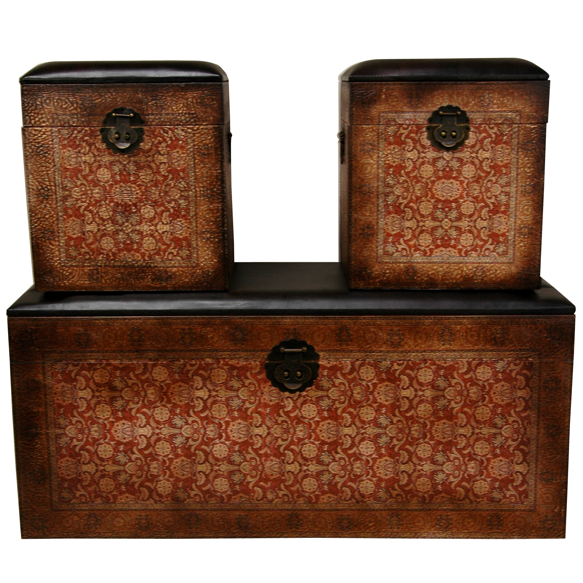 Red Lantern: Olde-Worlde European Storage Boxes (Set of 3)